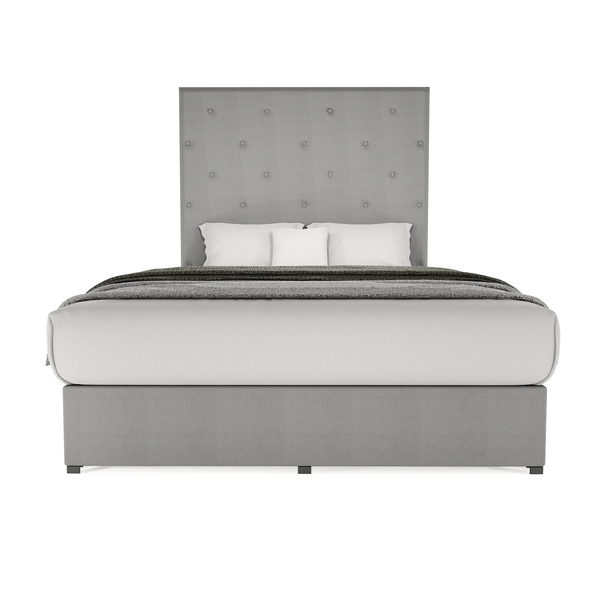 Cama Armable Quintana Lino Gris - mobiliariocima