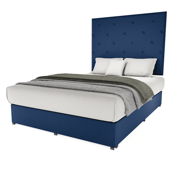 Cama Armable Quintana Lino Azul - mobiliariocima