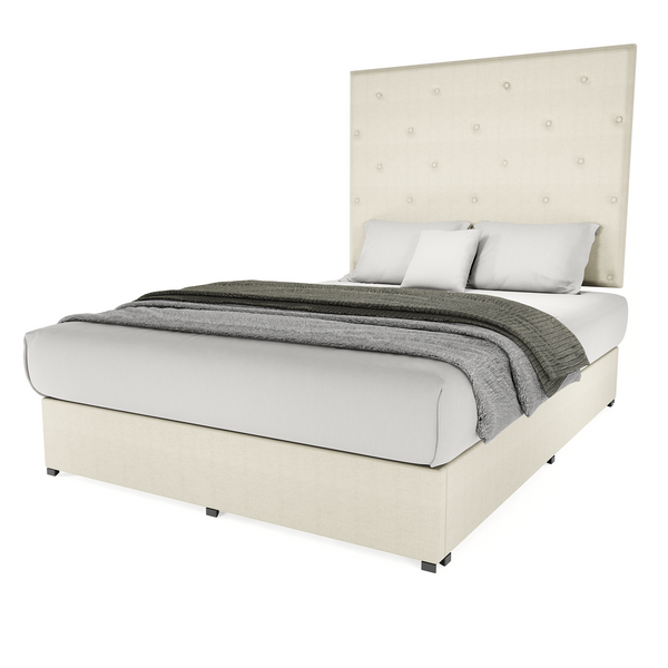Cama Armable Quintana Lino Beige - mobiliariocima